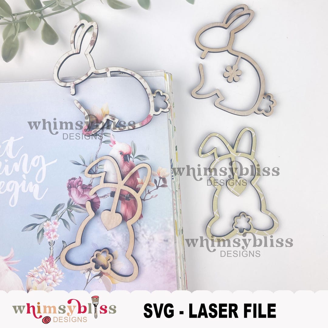 Easter Bunny Bookmark Laser SVG File, Digital Download Only, Wood ...