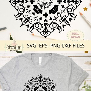 Nursing Student Mandala, Student Nurse Mandala, SVG File, Digital ...