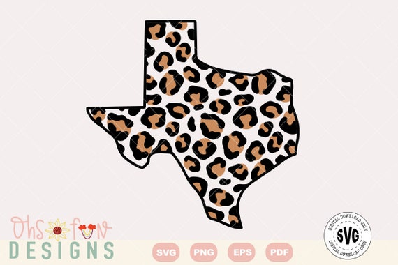 Texas Map Leopard Print Svg DIGITAL DOWNLOAD ONLY Animal | Etsy