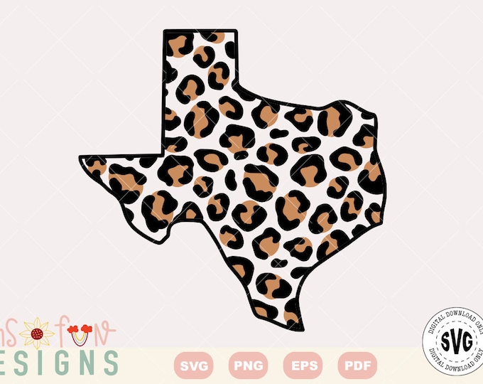 TX Texas Leopard Print T-shirt, Texas Leopard Shirt, Leopard Map Shirt ...