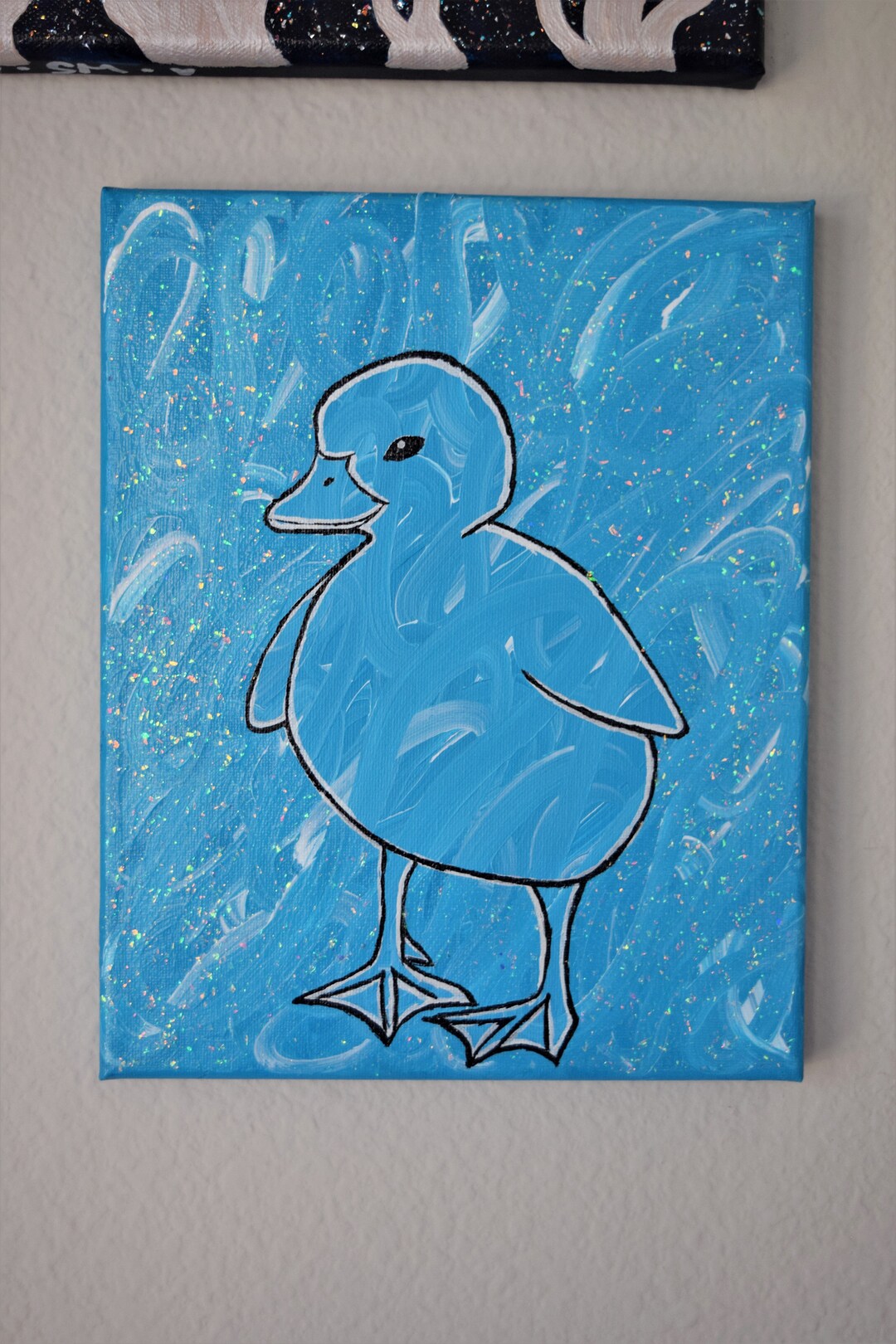 Little Duck Original Acrylic Painting on 10" X 8" Canvas; Home Decor - Etsy