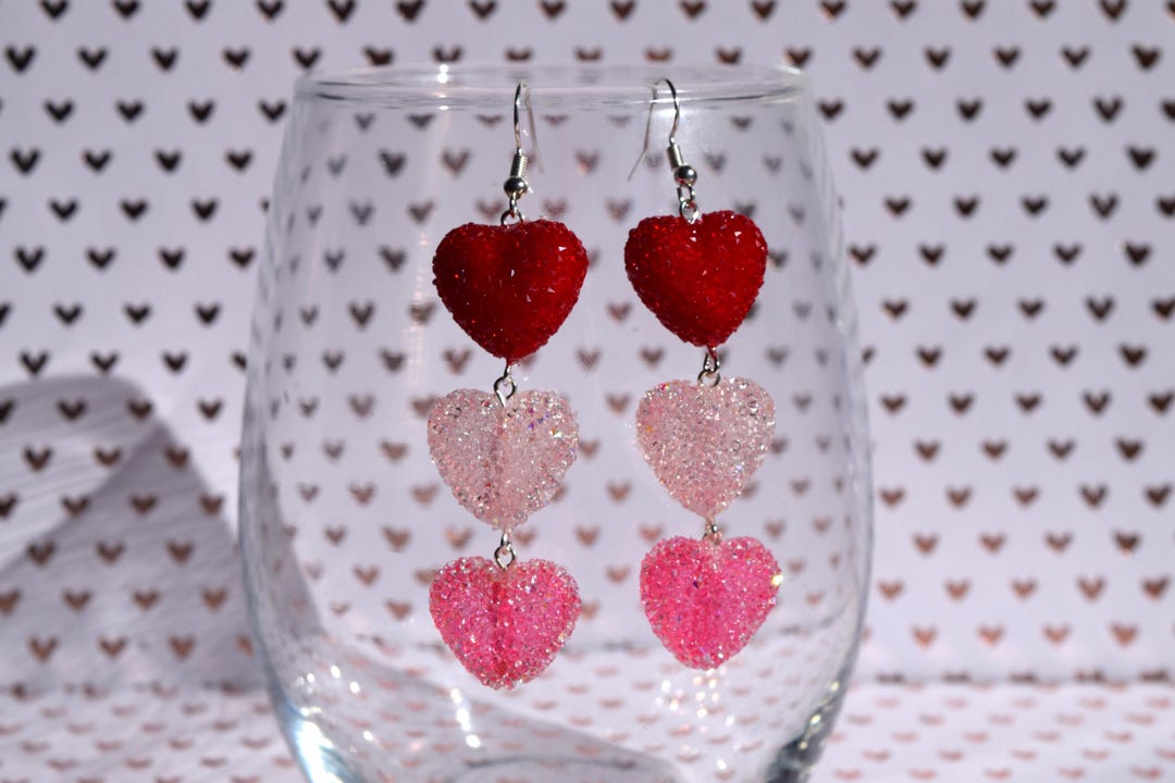 Sweetheart Gummy Heart Earrings - Etsy