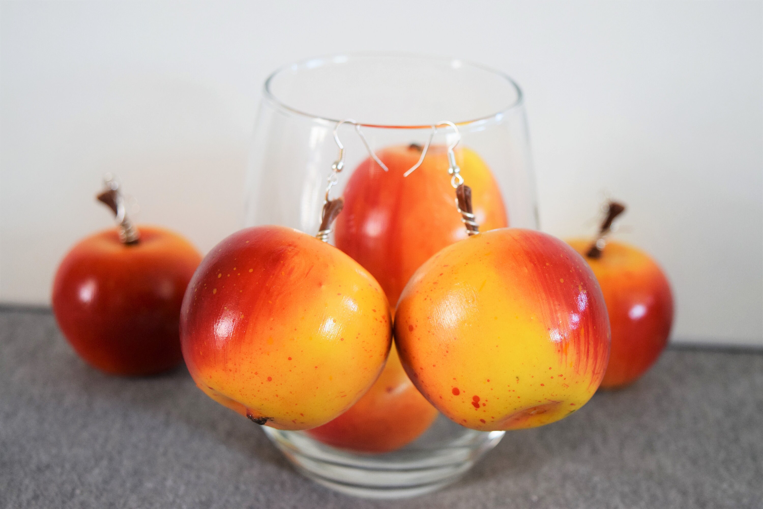 Autumn Glory Apple Dangle and Drop Earrings Nickel Free