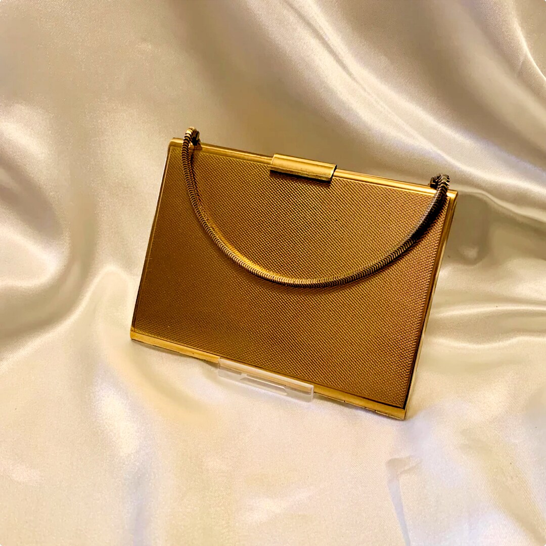 L S Mayer "vanderbilt" Vanity Case Wth Handle. Powder Compact, Blusher ...