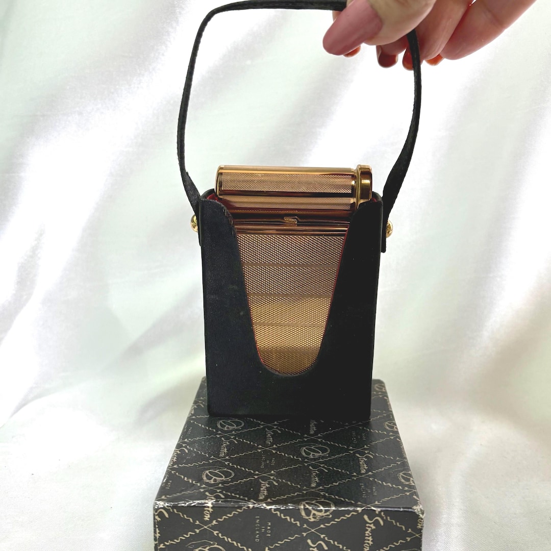 Vintage Stratton Carryall Powder Compact, Cigarette and Lipstick Case ...