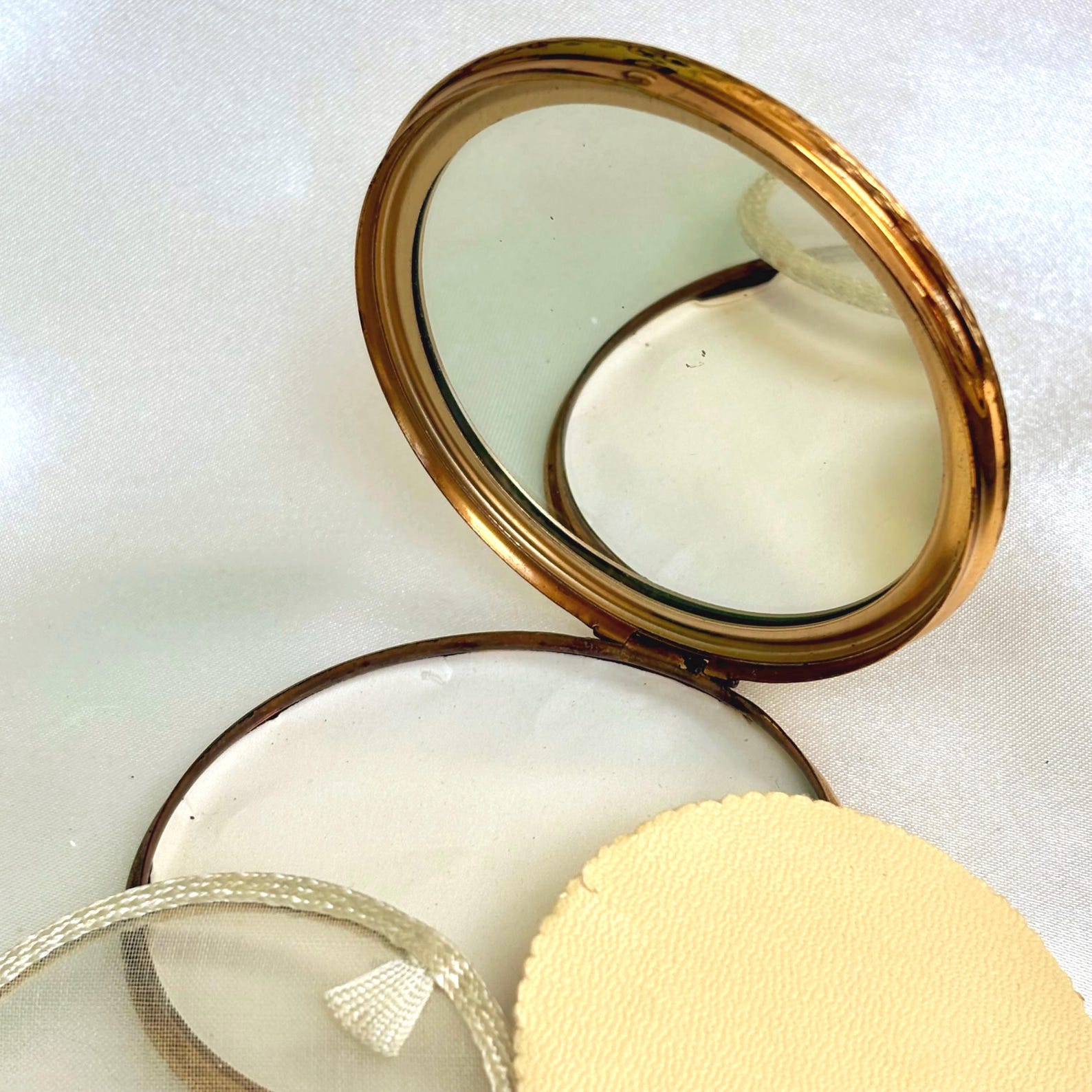Ballerina Powder Compact, Comb Case and Lipstick Case Set. Original ...