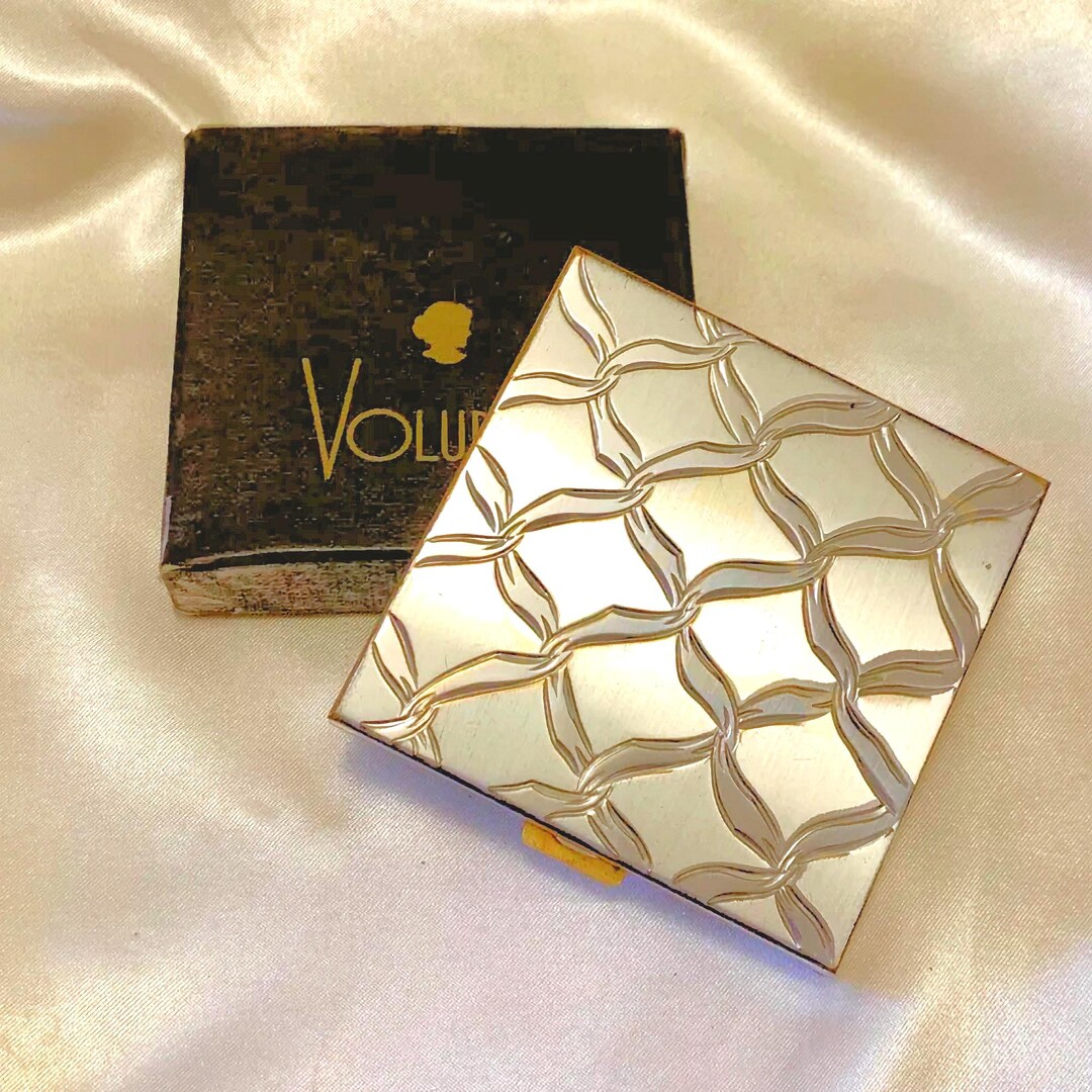 Vintage Volupte Compact. Silver and Gold Plated, as New. Boxed and ...