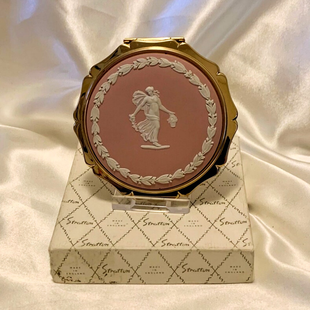 Stratton Pink Wedgwood Compact. Jasperware Queen Convertible. Flora ...