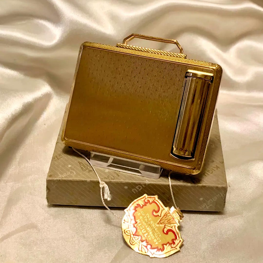 Immaculate Kigu Powder Compact and Lipstick Case. Unused and Mint ...