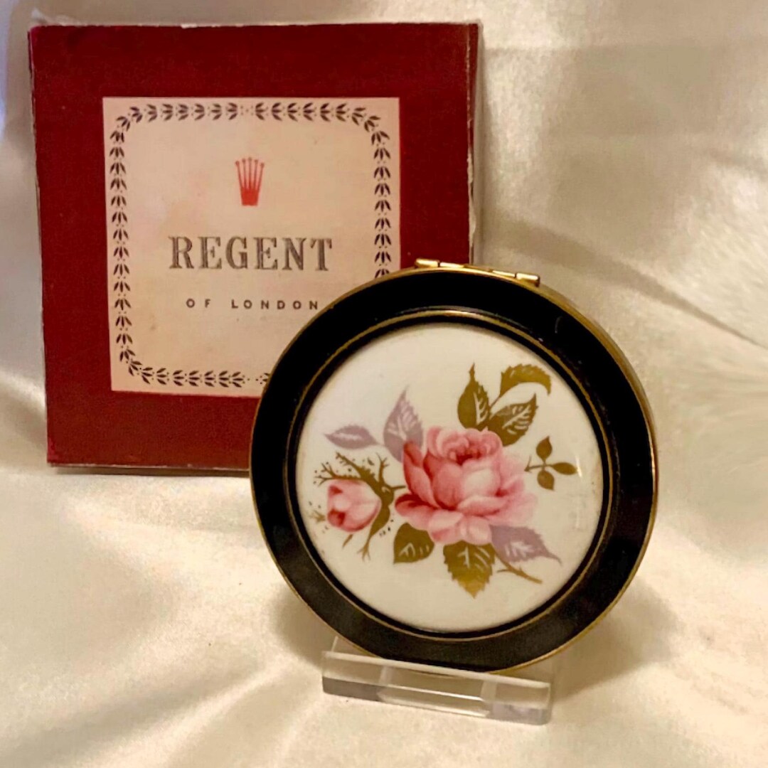 Vintage Regent Limoge Porcelain Compact. Convertible Powder Compact ...