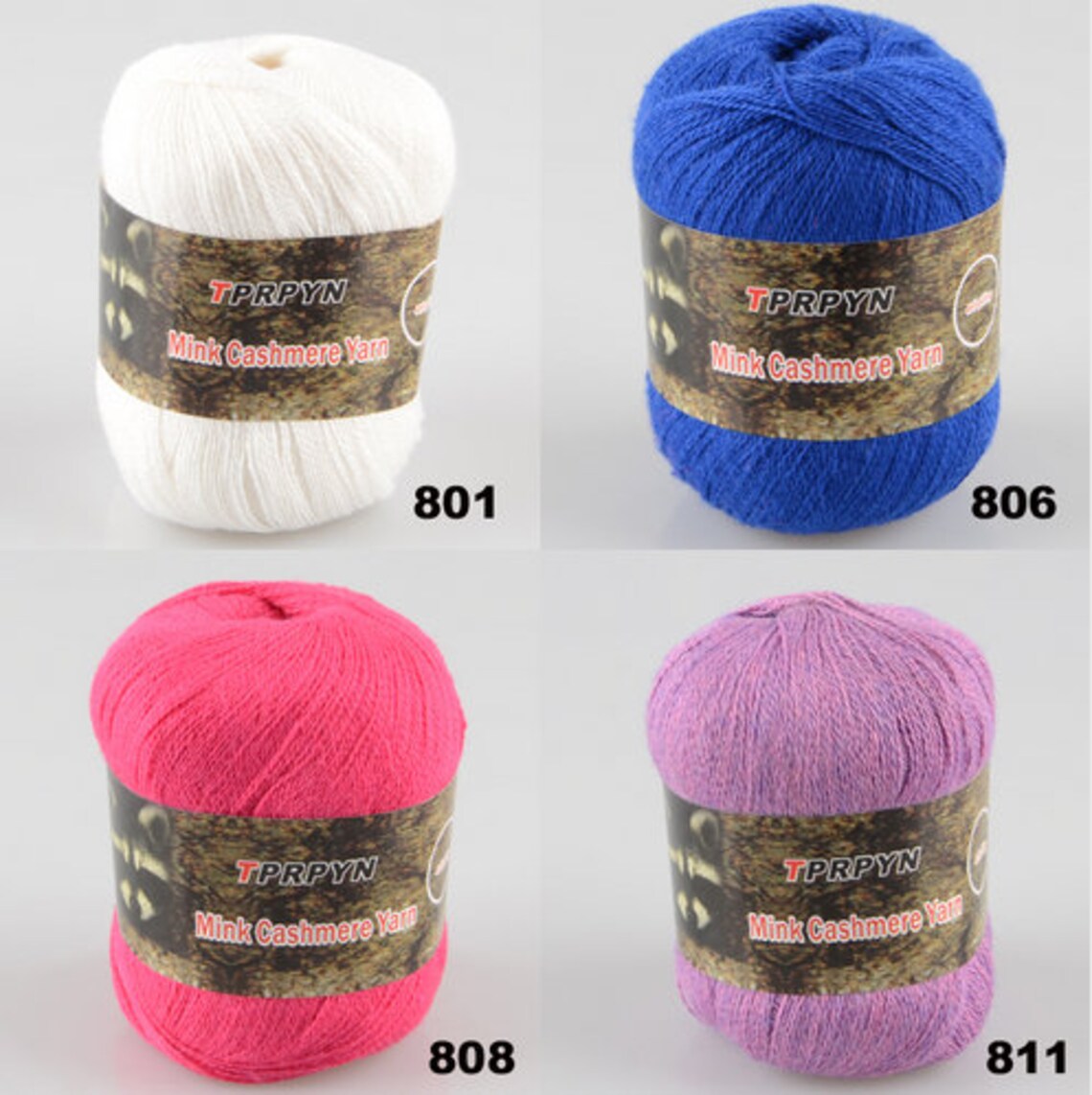 50g Mink Cashmere Yarn for Hand Knitting Mink Baby Thin Wool Knitting ...