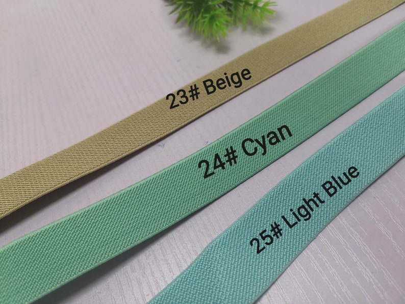 1inch 25mm Wide Colored Double-side Twill Elastic Band | Etsy