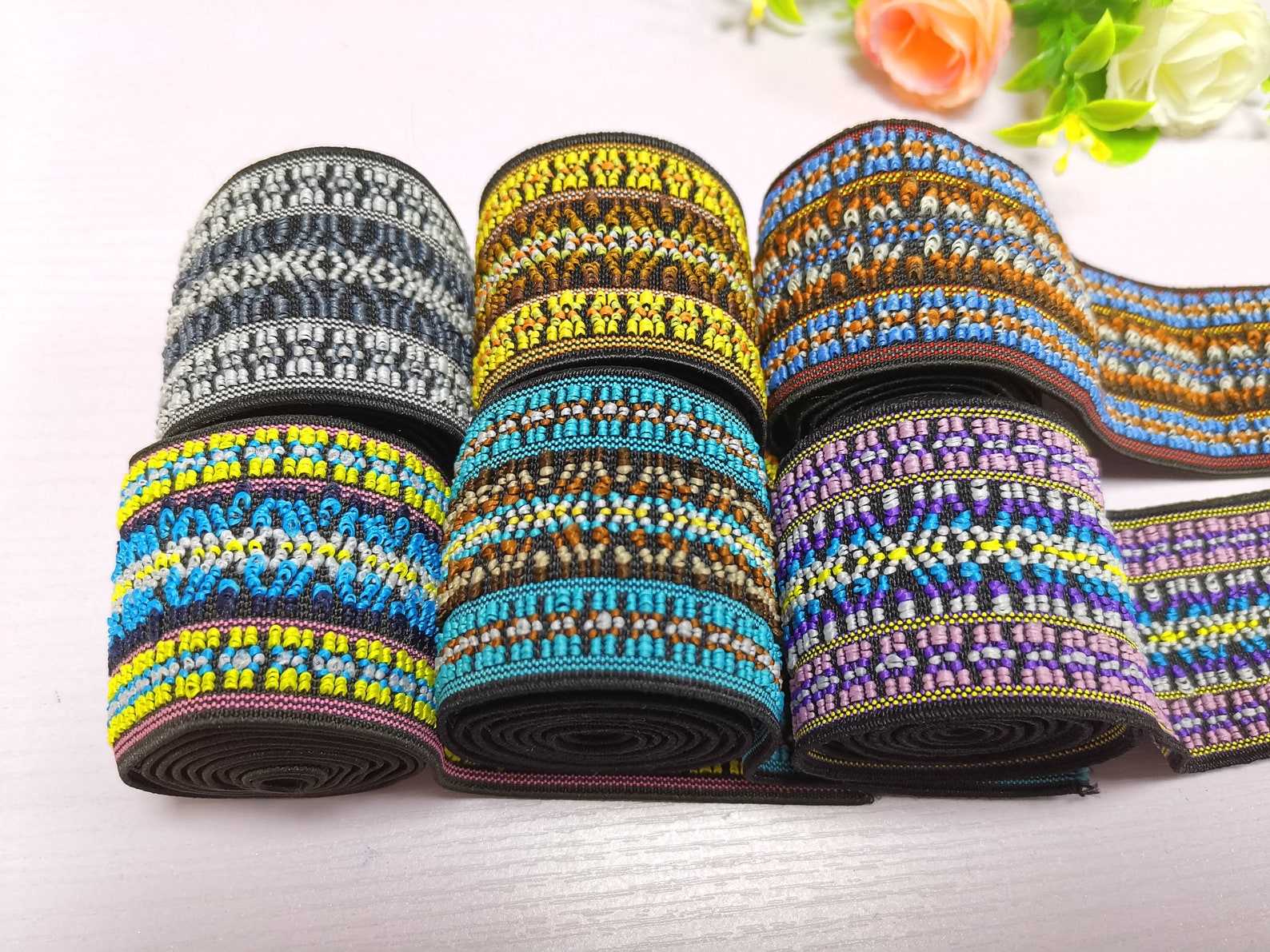 2inch 50mm Jacquard Elastic Band Waistband Elastic Sewing - Etsy