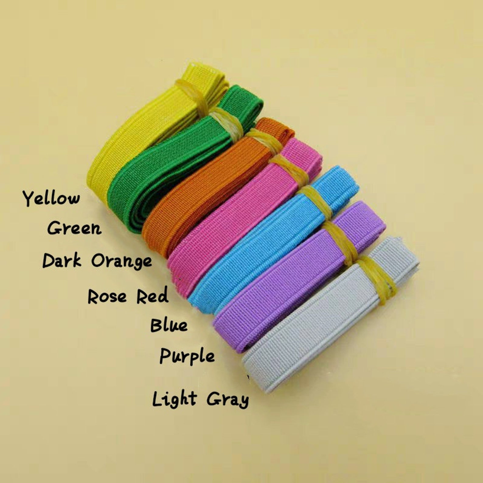 1/2 Inch 12mm Wide Colored Double-side Elastic Band Elastic - Etsy