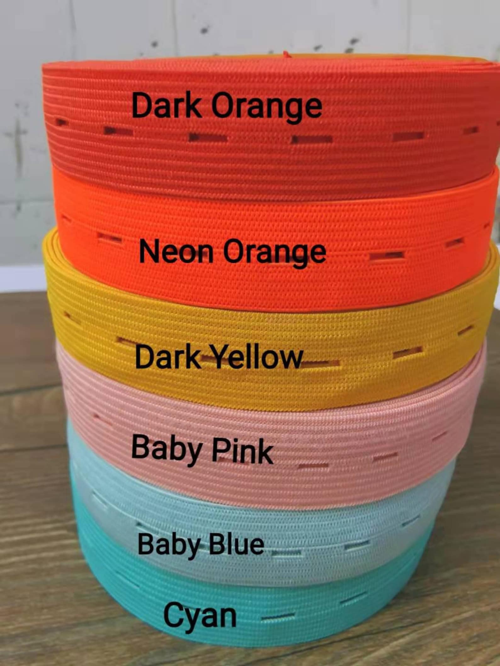 5/8”（18mm） Colored Buttonhole Elastic Band,face Mask DIY， Clothing ...
