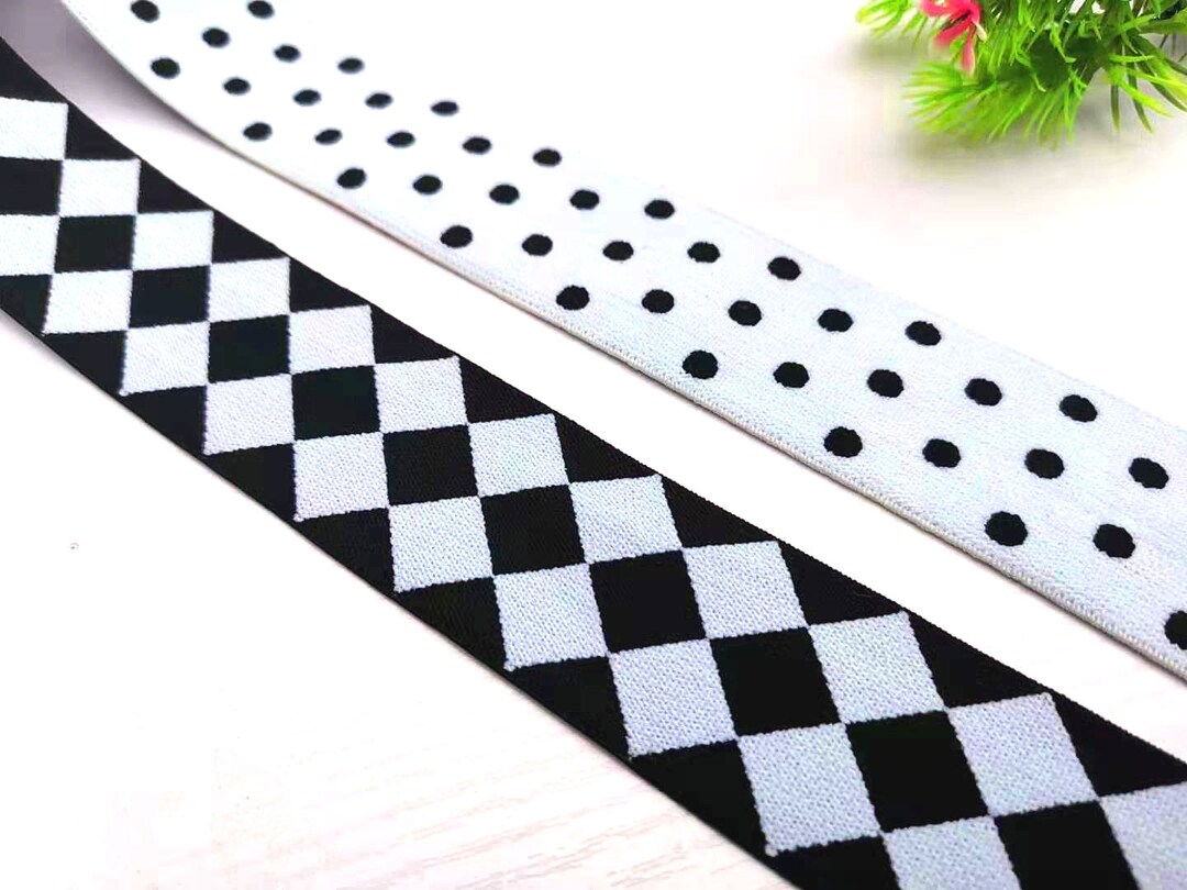 1.5inch 38mm Wide Geometric Elastic， Elastic Band, Elastic Trim ...