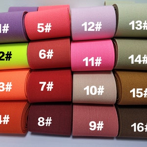 2-1/4 Inch(60mm) Wide Colored Double-side Twill Elastic Band, Elastic ...