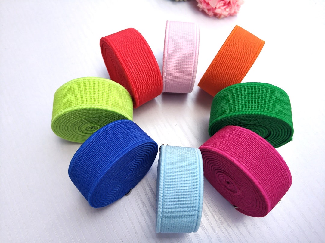 3/4 Inch 20mm Wide Colored Double-side Elastic Band, Elastic Trim ...