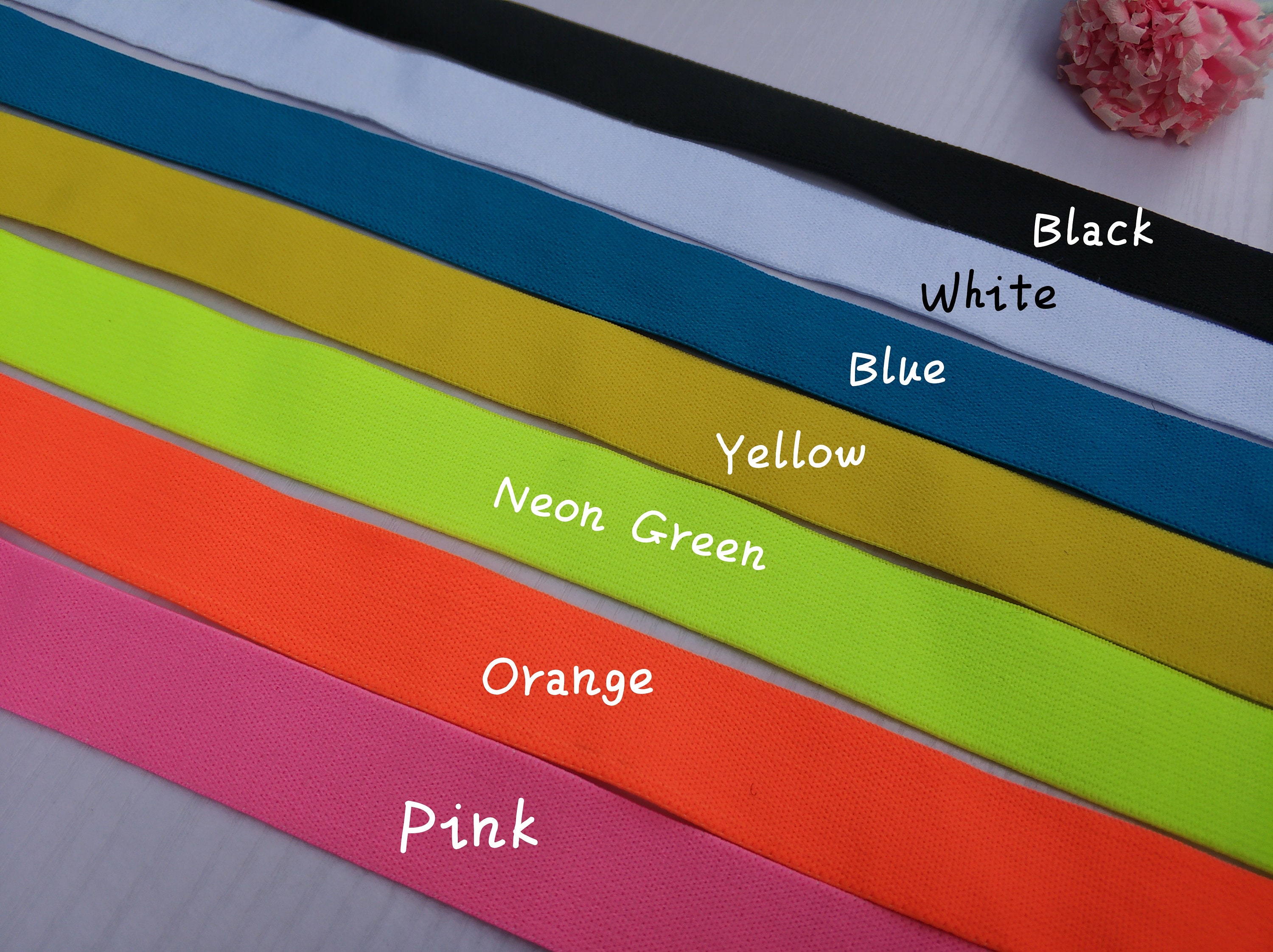 1 Inch 25mm Wide Colored Soft Elastic Band Elastic Trim | Etsy