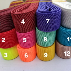 3/4 Inch(20mm) Wide Colored Double-side Twill Elastic Band, Elastic ...