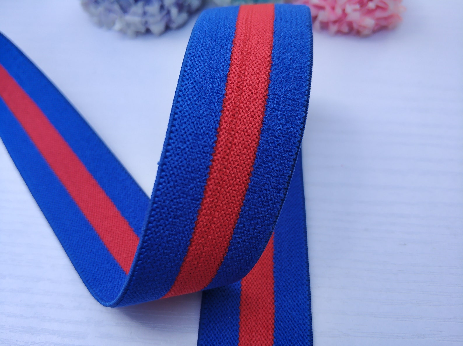 1 Inch 25mm Elastic Striped Elastic Bandelastic Trim Elastic | Etsy