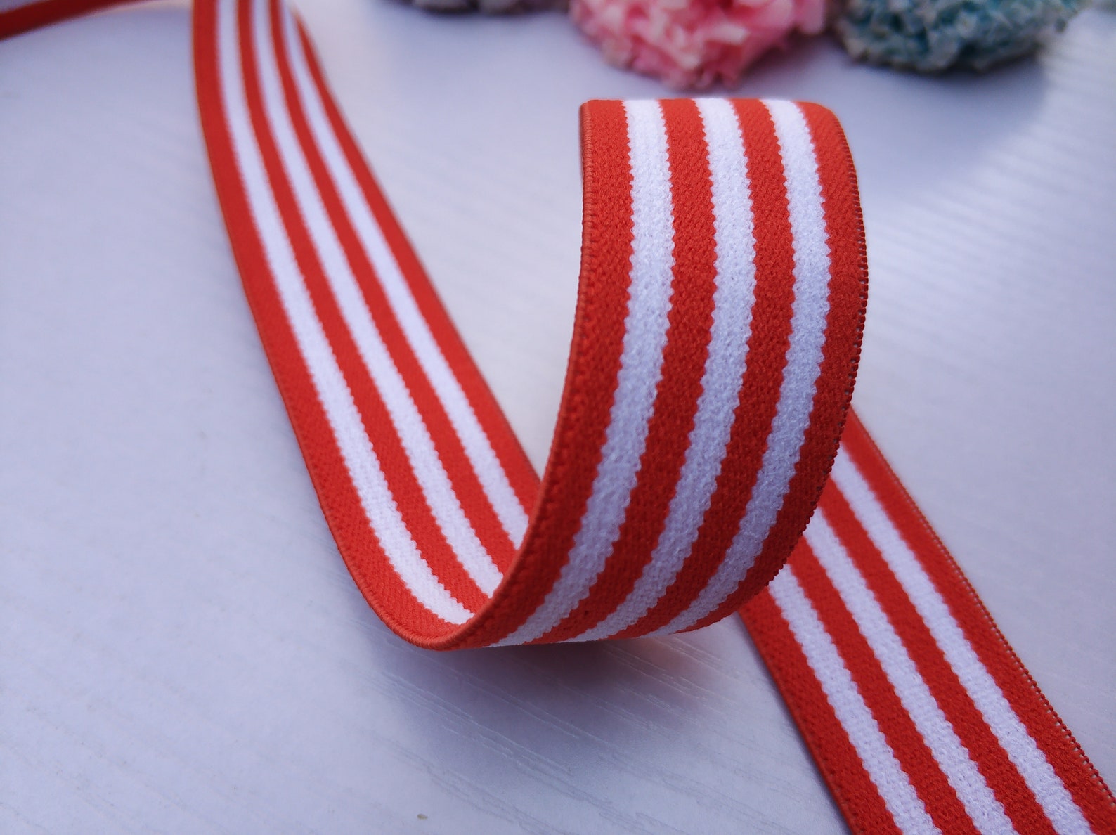 1Inch 25mm Wide Colored Striped Elastic Band Elastic Trim | Etsy