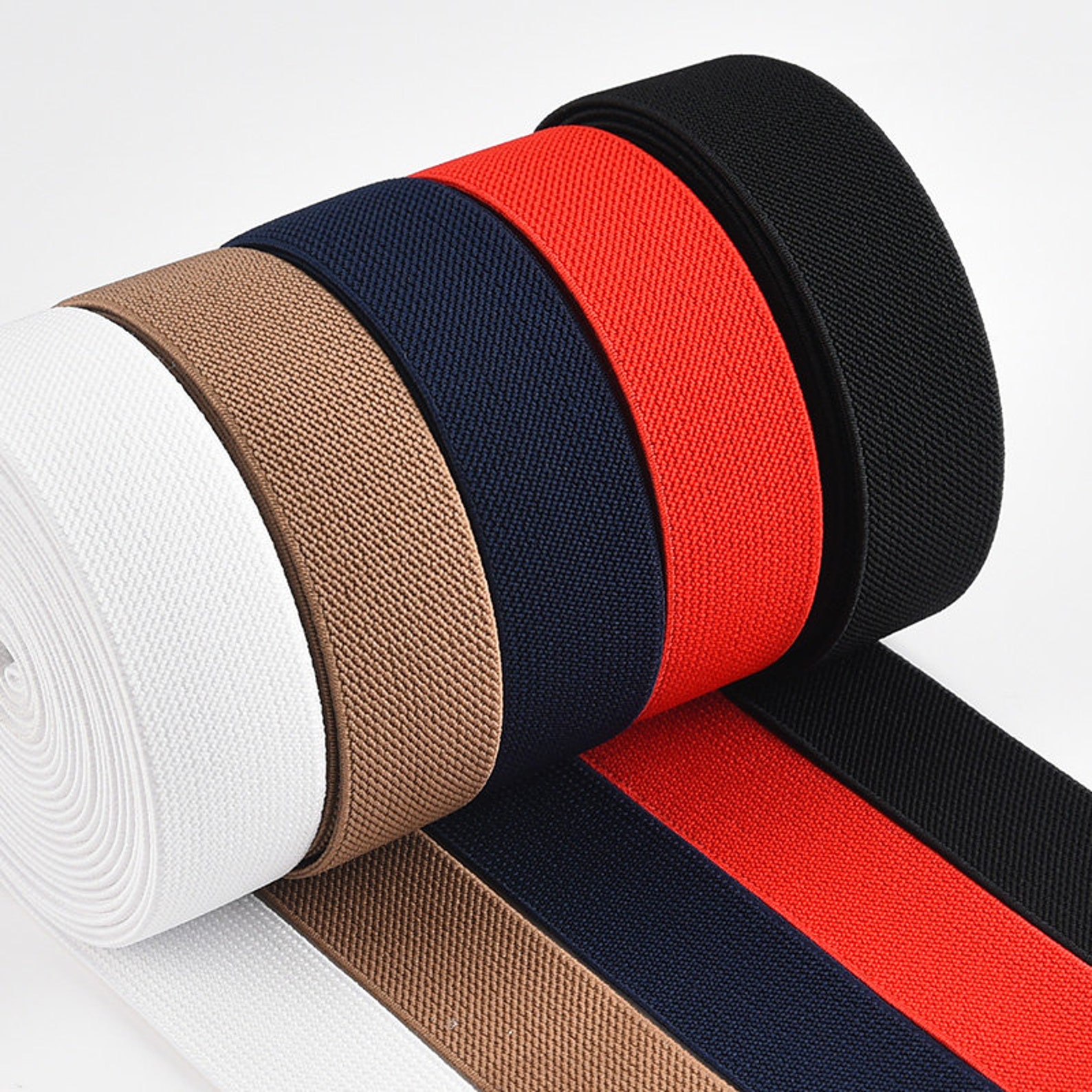 2inch 50mm Wide Colored Double-side Twill Elastic Band - Etsy