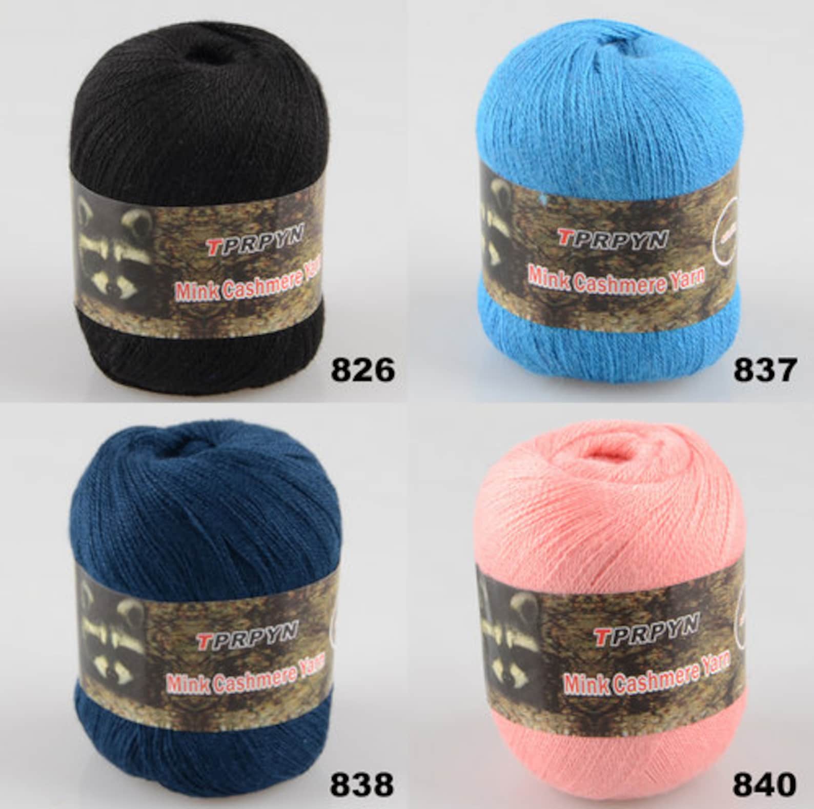50g Mink Cashmere Yarn for Hand Knitting Mink Baby Thin Wool Knitting ...