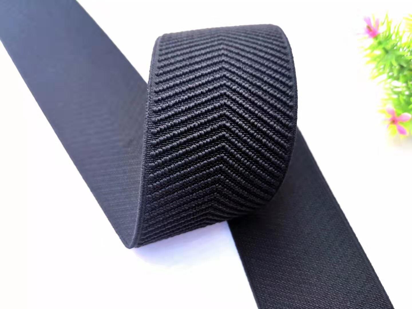 2inch 50mm Wide Black Elastic Band, Elastic Trim, Waistband Elastic ...