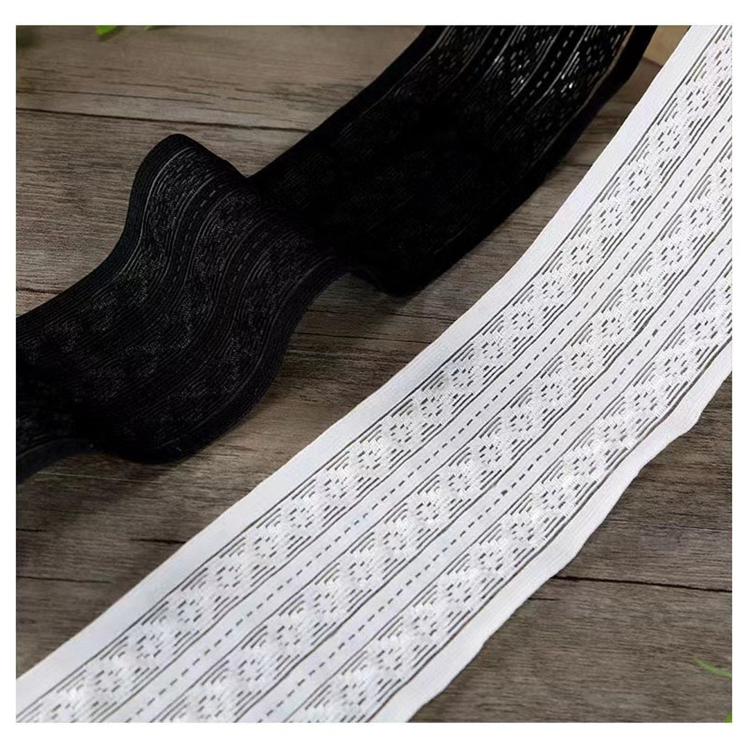 2.5inch 65mm Wide Soft Elastic Band, Elastic Trim,lace Elastic Ribbon ...