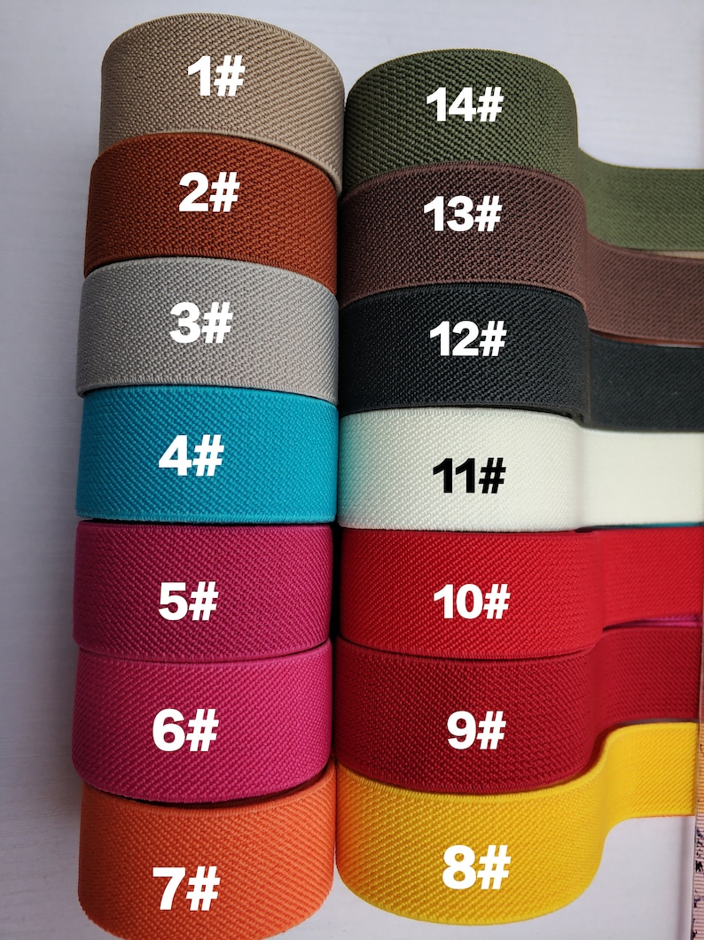 1inch 25mm Wide Colored Double-side Twill Elastic Band | Etsy
