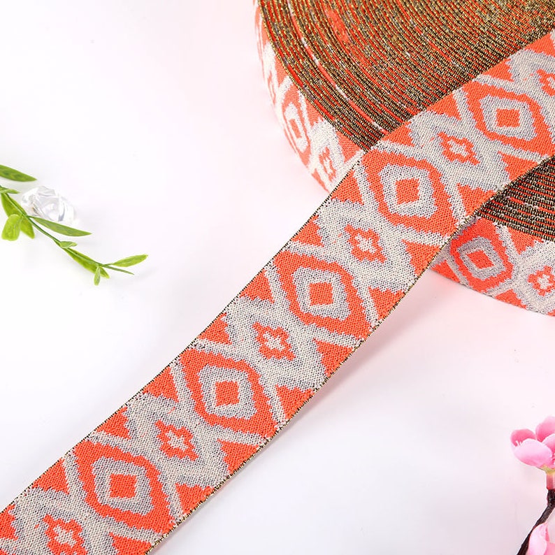 2inch 50mm Wide Geometric Elastic， Elastic Band, Elastic Trim ...