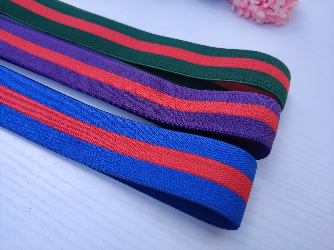 1 Inch 25mm Elastic Striped Elastic Bandelastic Trim, Elastic Ribbon ...