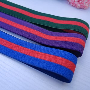 1 Inch 25mm Elastic Striped Elastic Band，elastic Trim, Elastic Ribbon ...