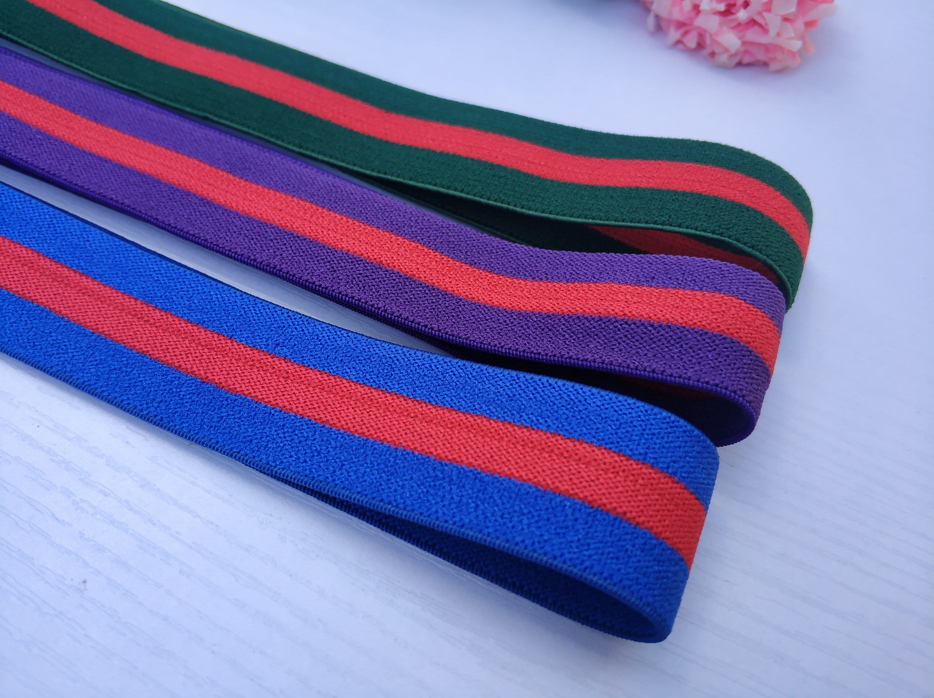 1 Inch 25mm Elastic Striped Elastic Bandelastic Trim Elastic - Etsy