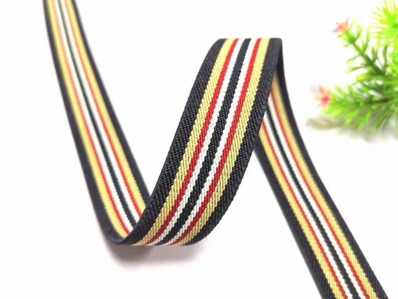 1inch 25mm Wide Striped Elastic Band Elastic Trim Elastic - Etsy