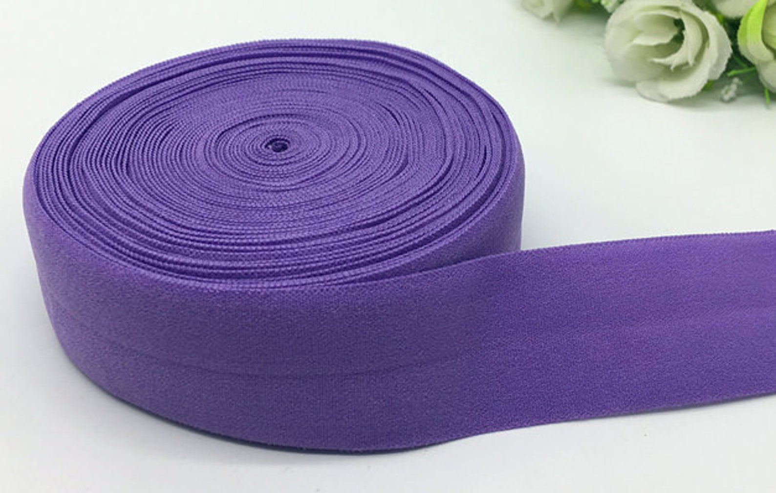 1 Inch 25mm Wide Colored Soft Elastic Band,hemmed Elastic Band,folded ...