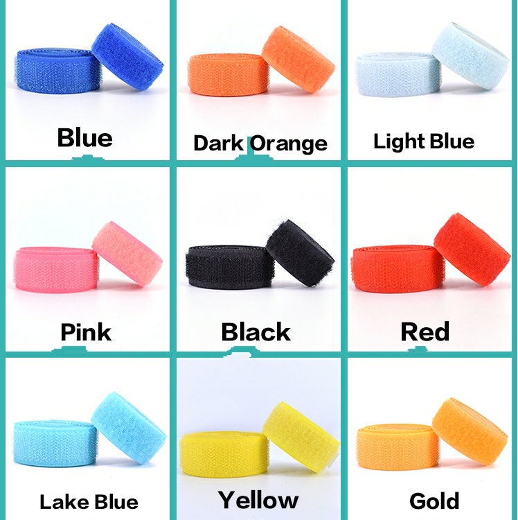 Polyester Hook and Loop Tape: 2CM Wide Sew-on Fastener, 1yard Length (1 ...