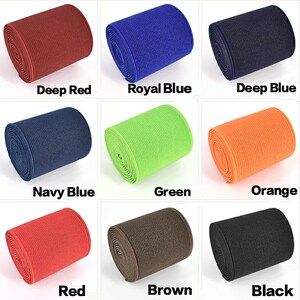 2inch 50mm Wide Colored Double-side Elastic Band, Elastic Trim, Elastic ...