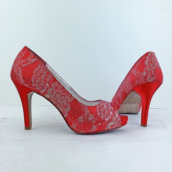 Red Wedding Shoes - Etsy