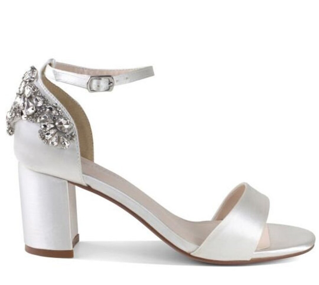 Olivia in Satin Wedding Shoe, Prom Shoe, Dyed Shoes, Custom, Blue Shoe ...