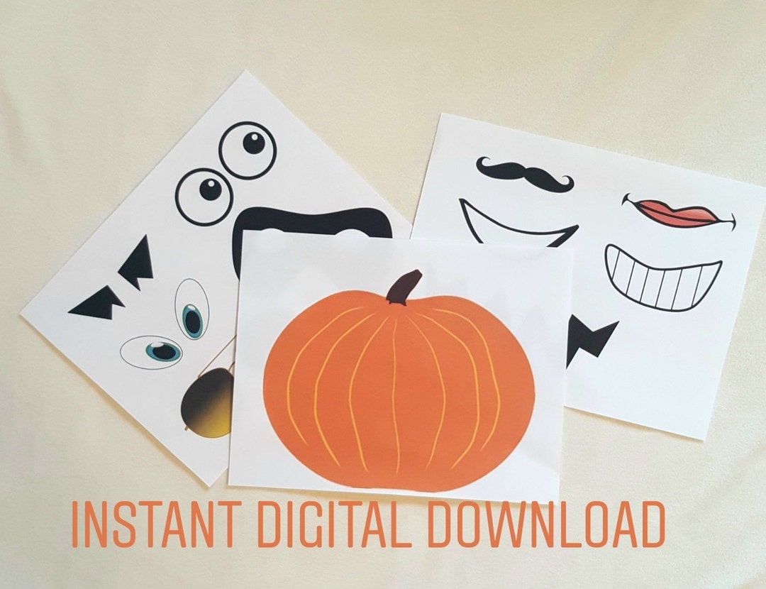 Fall Pumpkin Craft Instant Digital Download Kids' - Etsy