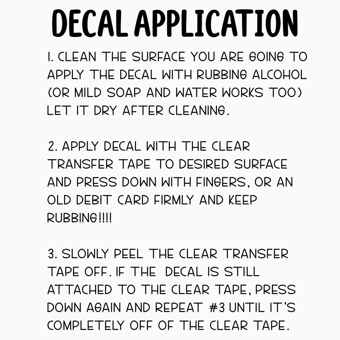 Vinyl Adhesive Decals Stickers - Etsy