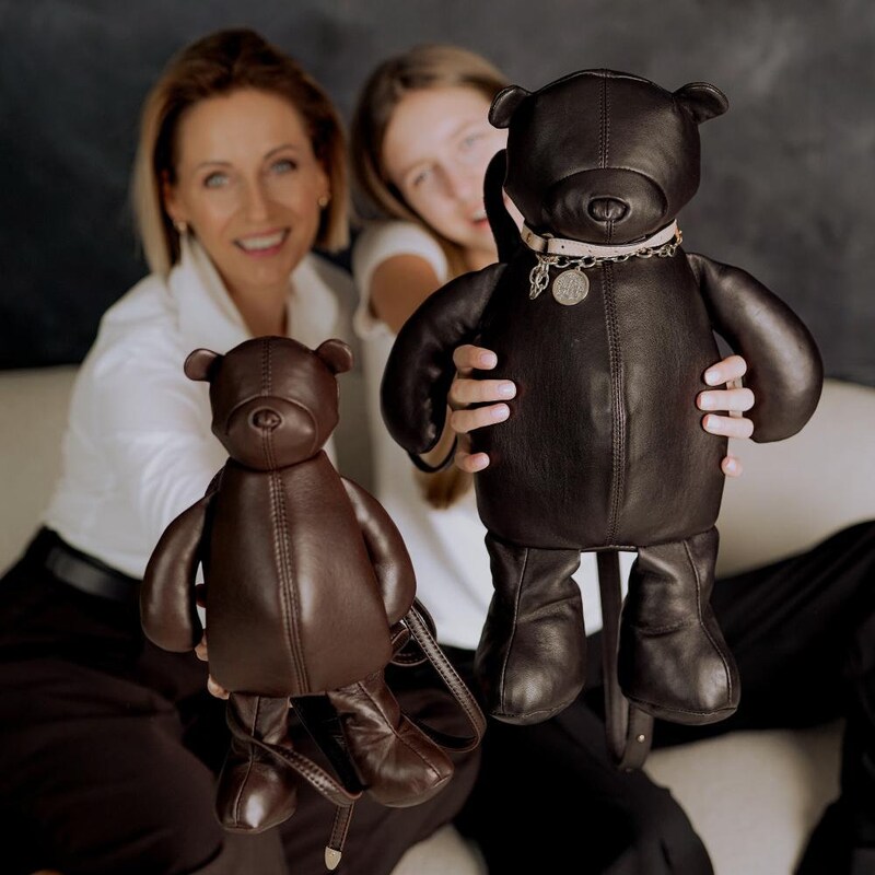Leather Teddy Bear - Etsy
