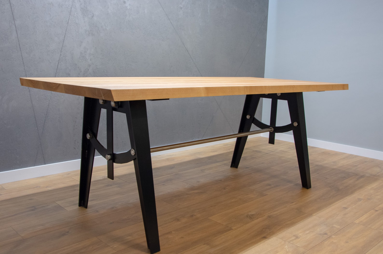 Narvik Industrial Dining Table, Loft Style Modern, Hand Made, Base ...