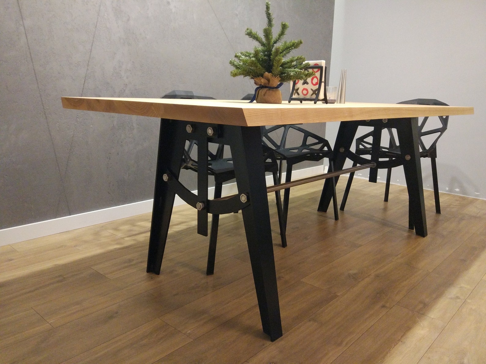 Narvik Industrial Dining Table, Loft Style Modern, Hand Made, Base ...
