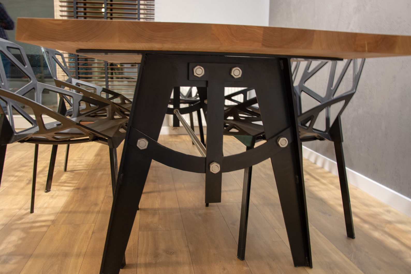 Narvik Industrial Dining Table, Loft Style Modern, Hand Made, Base ...