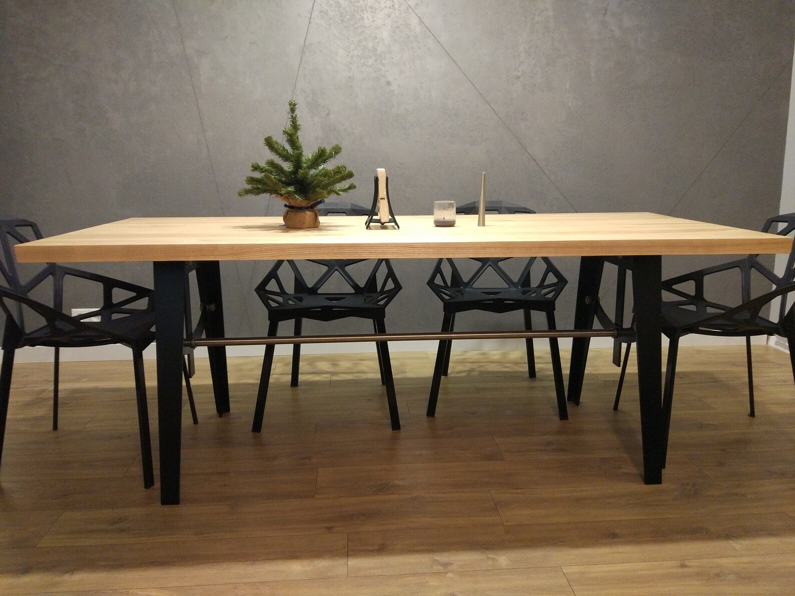Narvik Industrial Dining Table, Loft Style Modern, Hand Made, Base ...