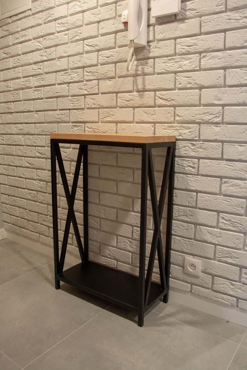 Small Scandinavian Loft Console Table, Entryway Table, Narrow Console ...