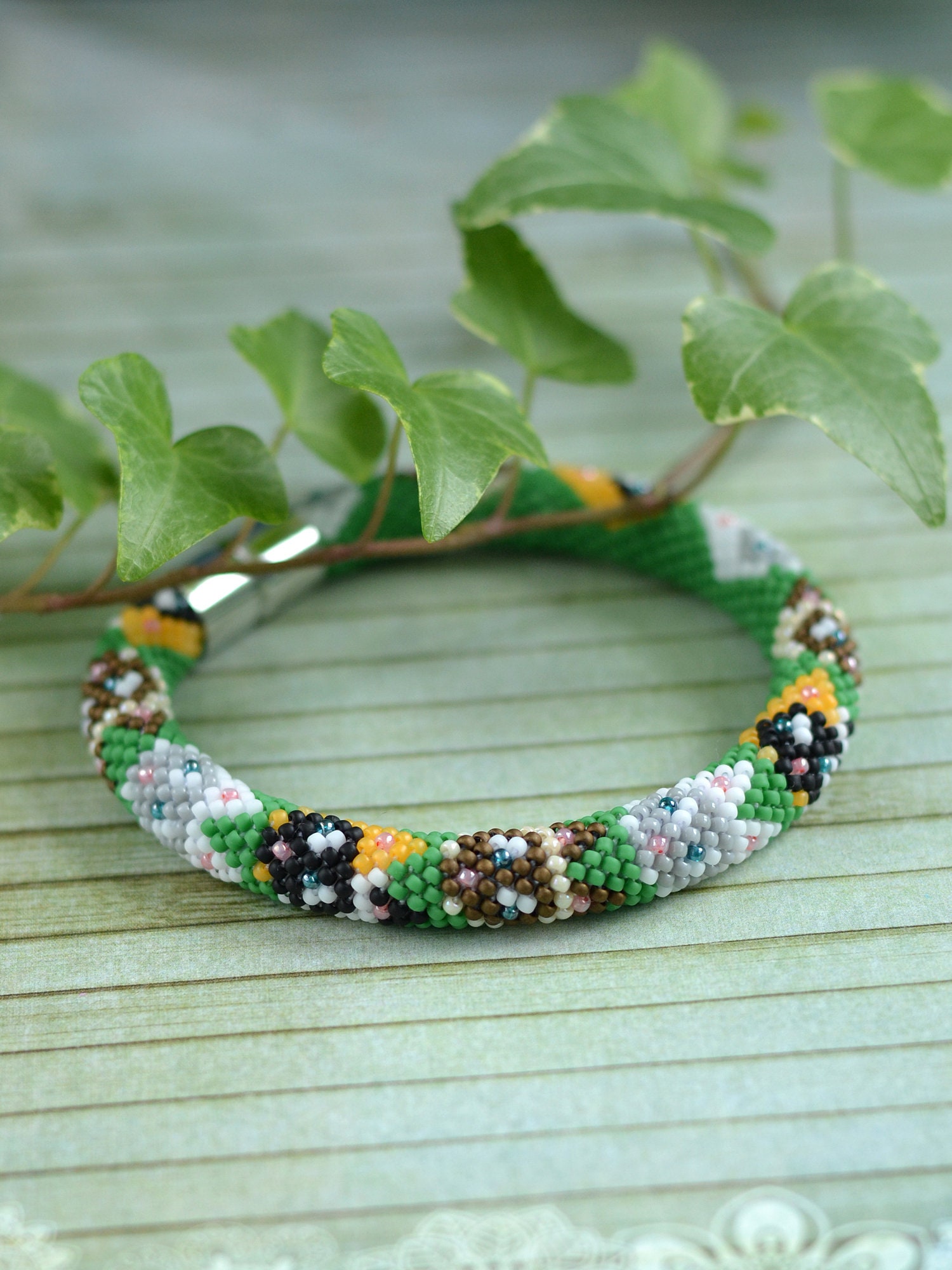 Bead Crochet Bracelet Pattern With Cats From Chudibeads - Etsy